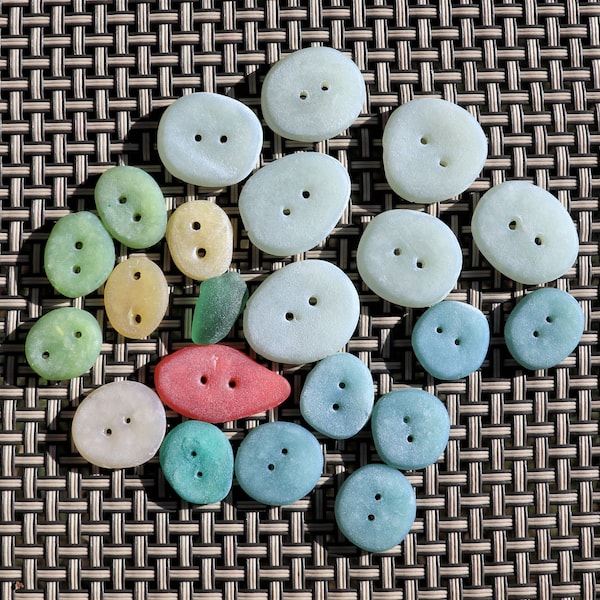 Sea Glass Buttons - Etsy