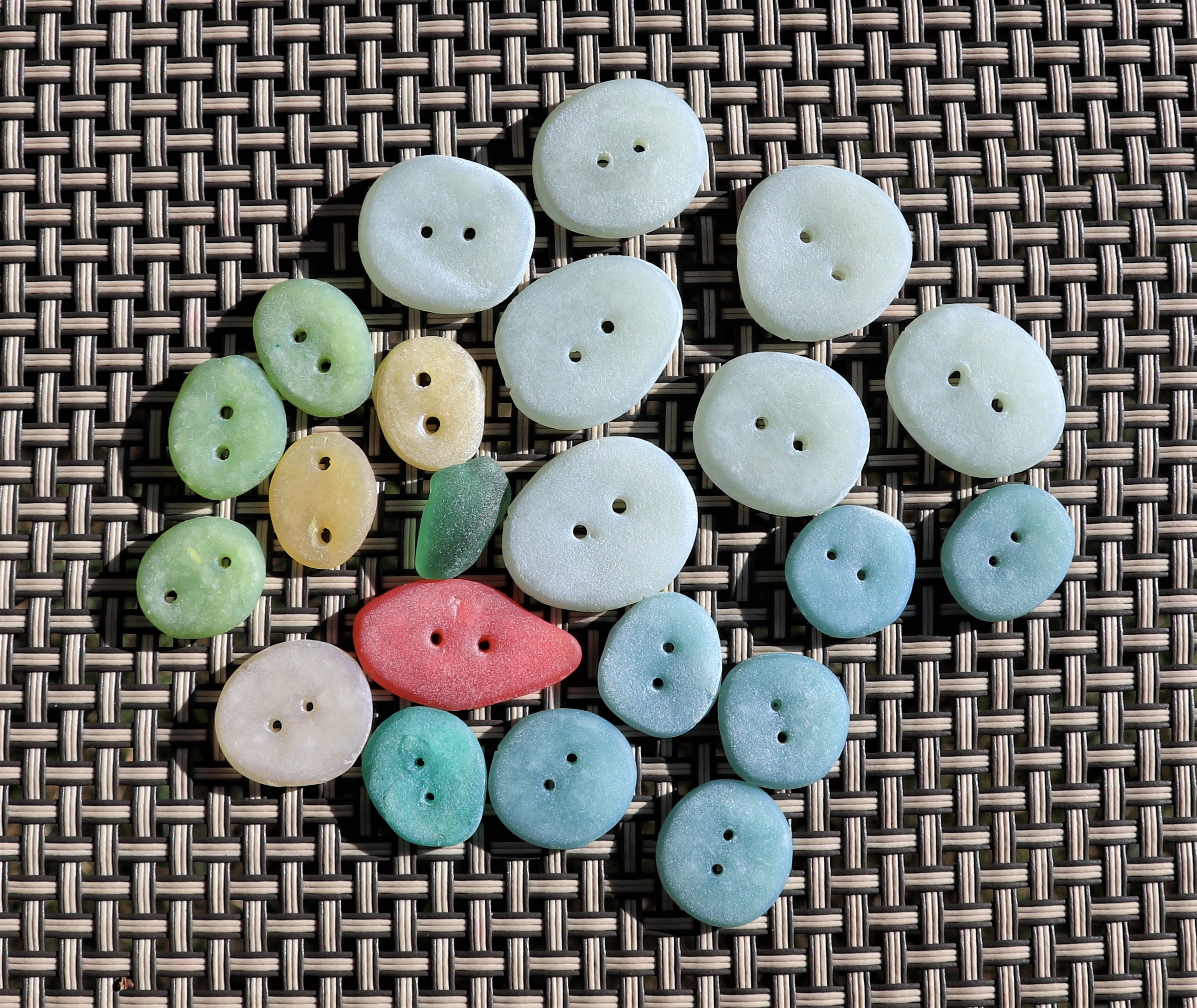 Faux Seaglass Buttons Beach Buttons Unique Buttons - Etsy