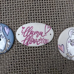 Llama & Sheep Buttons, Llama Love You Embellishment, Sheep, Handmade ...
