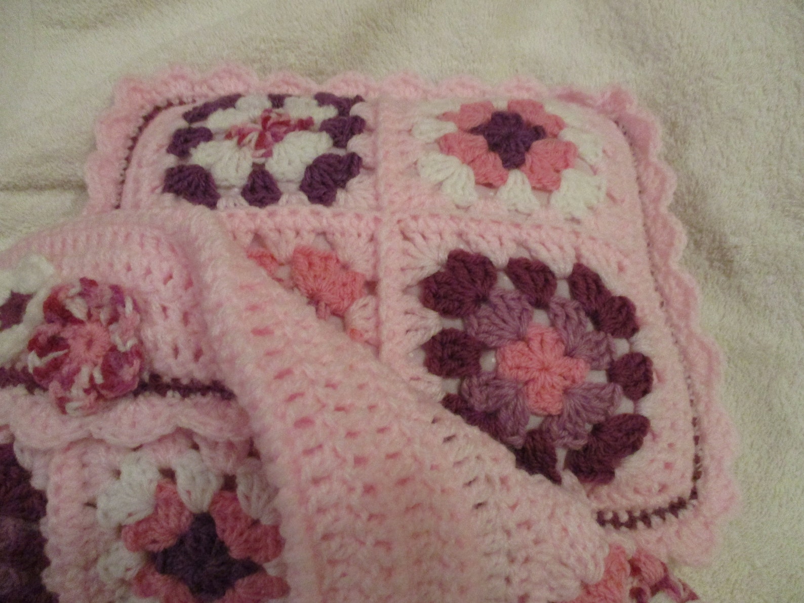 Crochet Dolls Blanket Set in Shades of Pink and Deep Dusty Pink/purple ...