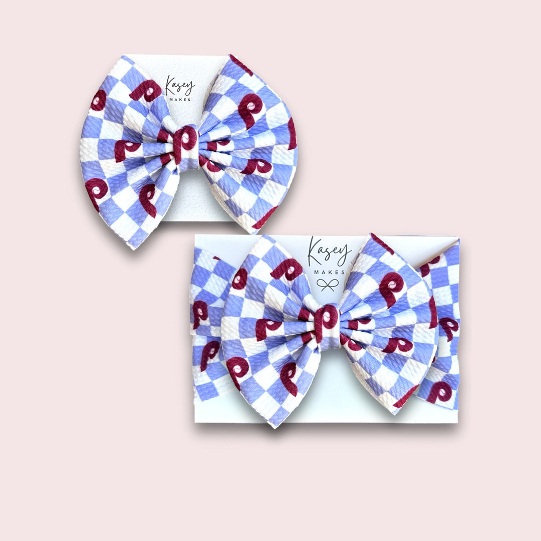 PHILLIES CHECKER BOWS Philadelphia Phillies Throwback - Etsy