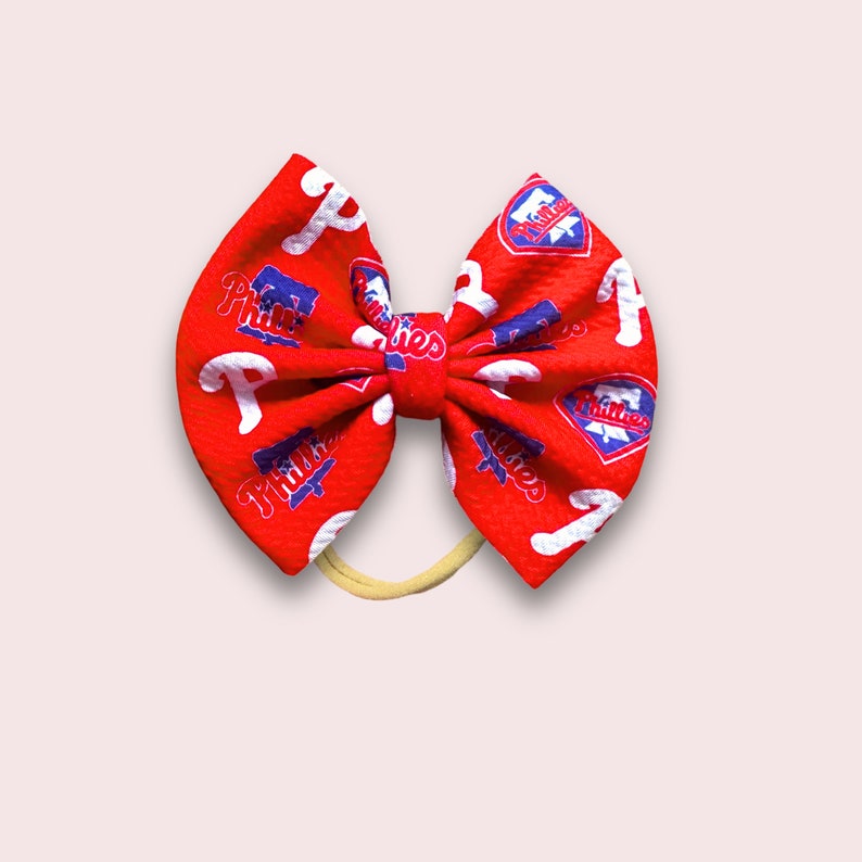Philadelphia Phillies Hair Bows Phillies Inspired Baseball Bows ...