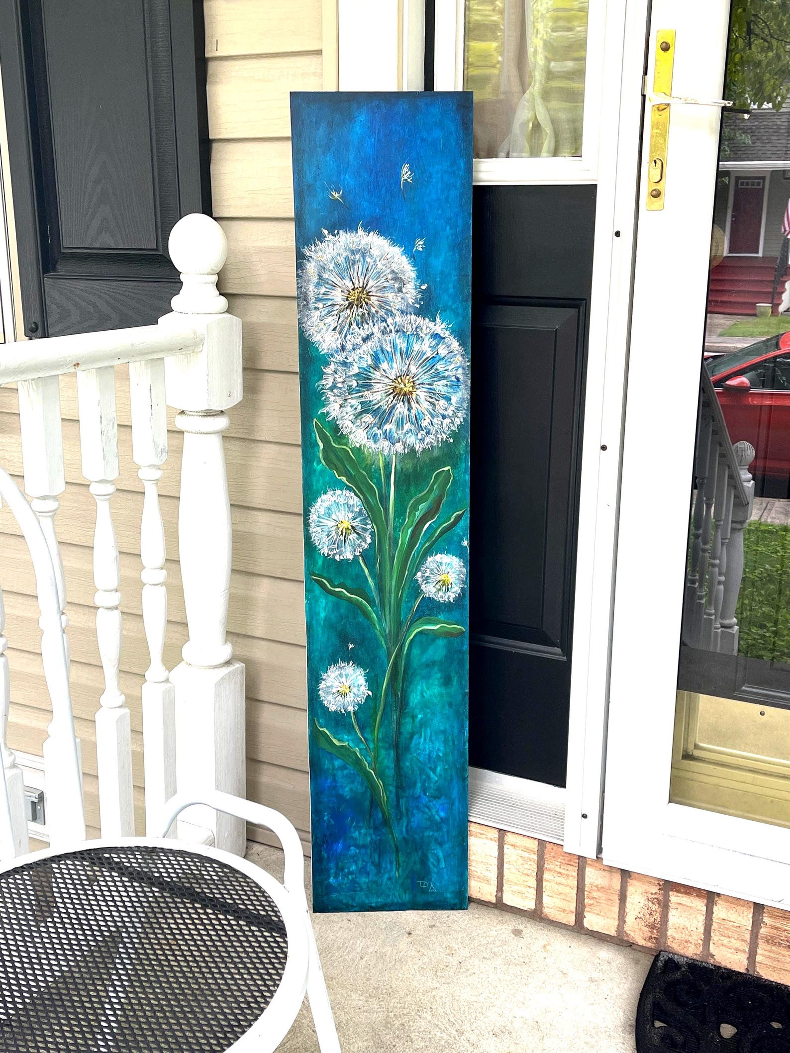 Dandelion Welcome Sign: Hand Painted Porch Leaner, Spring and Summer ...