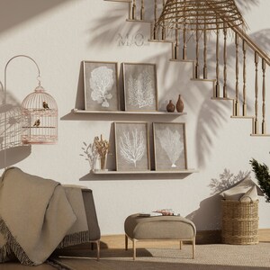 Neutral Beach House Poster, Beige Coastal Wall Decor, Beach Style Wall ...