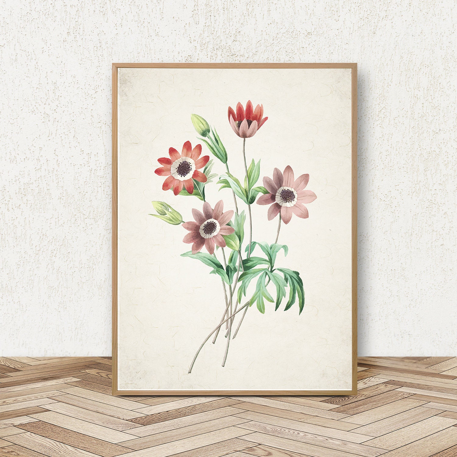 Botanical Vintage Print Set of 6 Antique Flower Print Rustic - Etsy Sweden