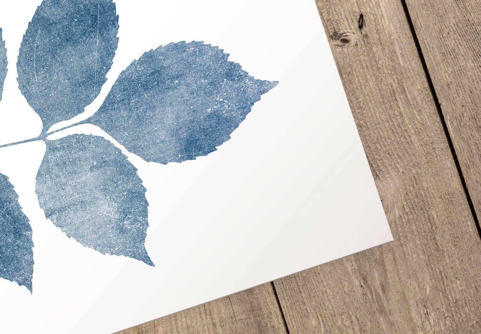 Blue Leaves Print Set of 3 Blue Living Room Wall Decor - Etsy