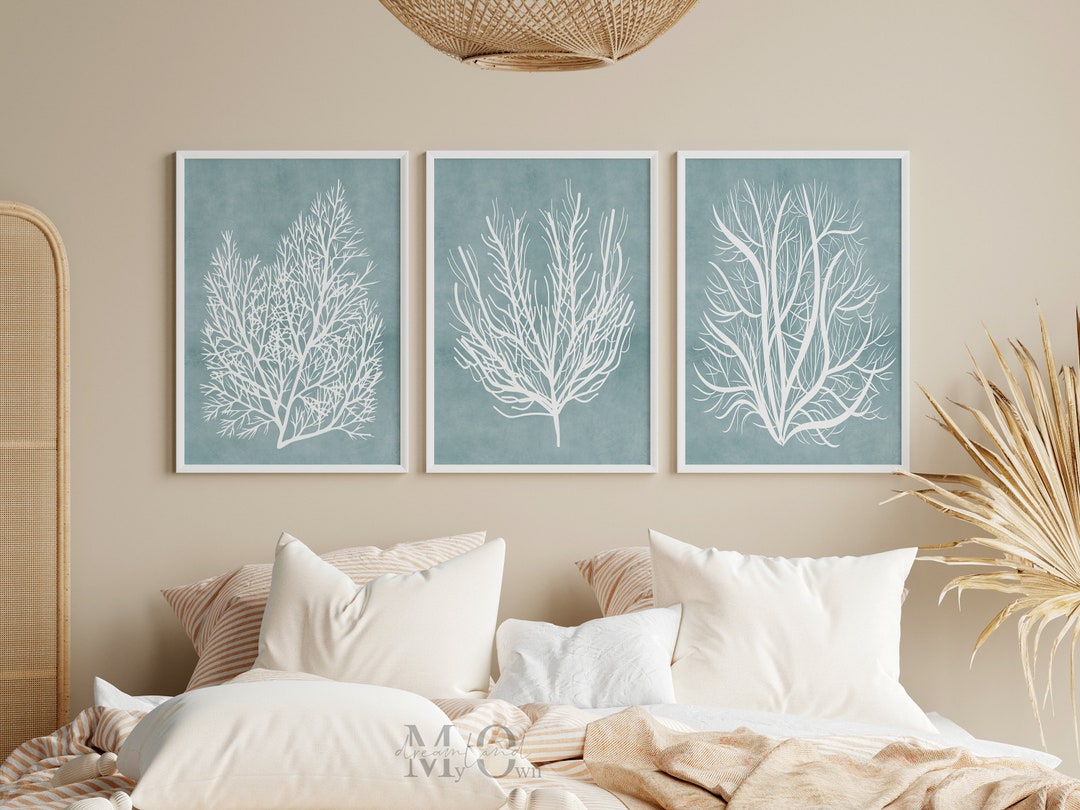 Hamptons Wall Art Blue, Coastal Digital Art Decor, Hamptons Style ...