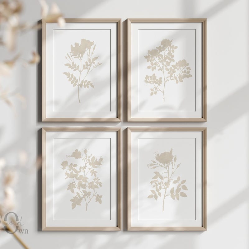 Neutral Botanical Wall Art - Etsy