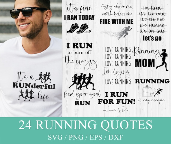 Quoterunner Running Quotes SVG Bundle Quality Exercise Sayings