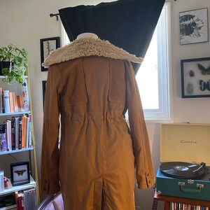Y2K Faux Shirling Coat. Camel Color. Twill With Corduroy Patches. Snap ...
