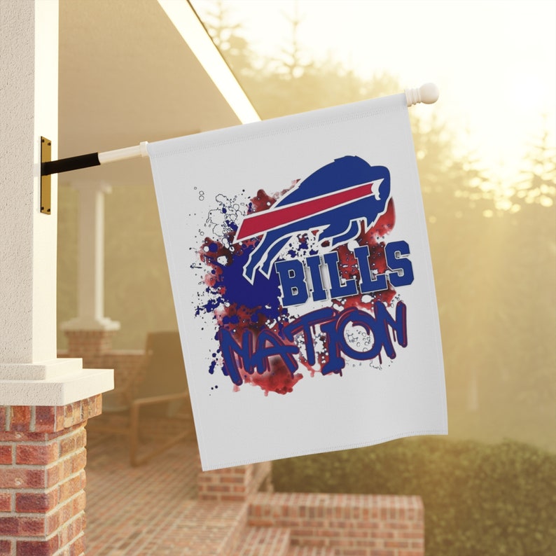 4 Variations 2 Sizes: Buffalo Bills Garden Flag or House Banner Welcome ...