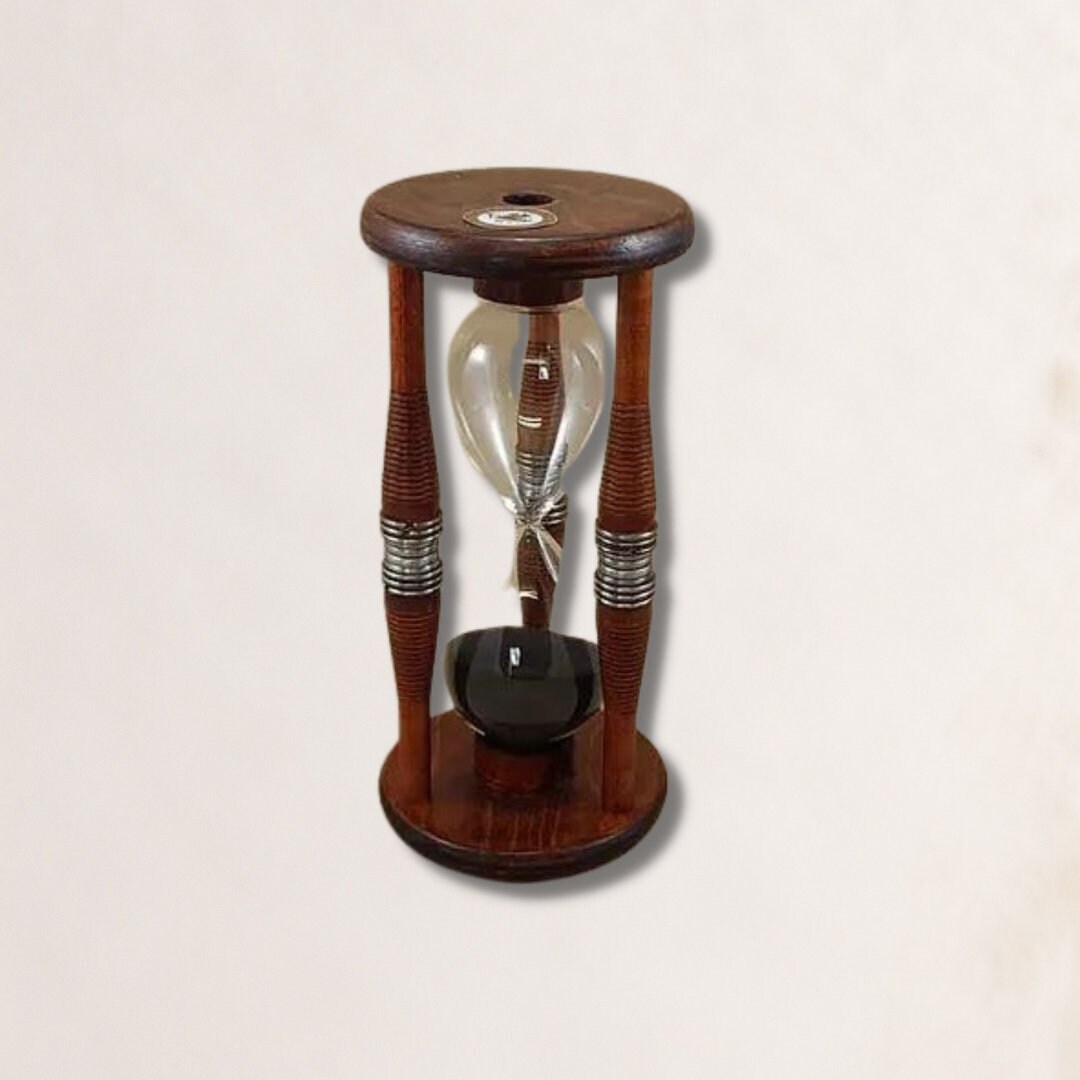 Unique Black Sand Hour Glass in a Vintage Bobbin. 1 Hour Black - Etsy