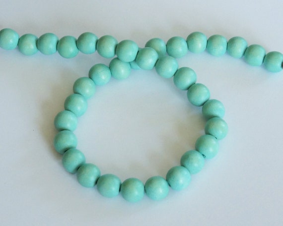 Mint Beads Round Wood Beads 12mm Lightweight Beads Fast | Etsy