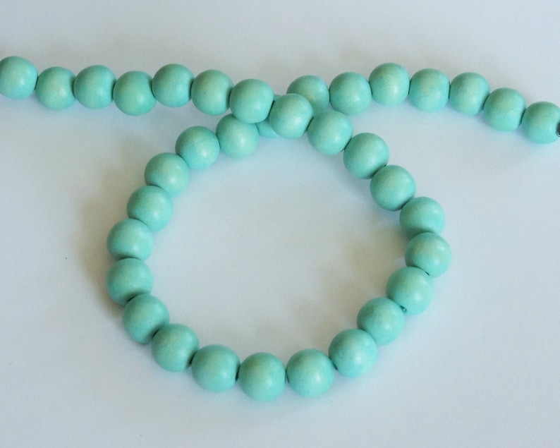 Mint Beads Round Wood Beads 12mm Lightweight Beads Fast - Etsy