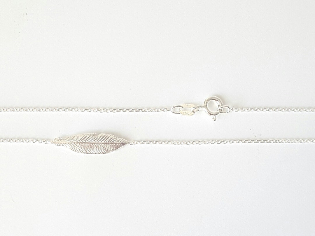 Sterling Silver Feather Chain, Jewelry Chain, Finished Necklace, 18 ...