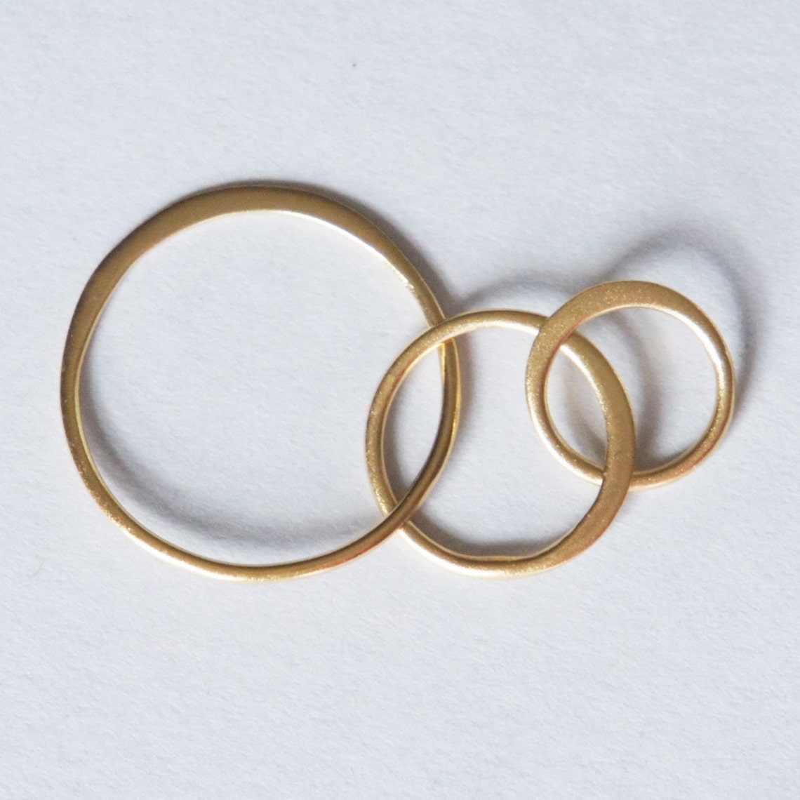 Gold Vermeil Sterling Silver Triple Circles Circle Links | Etsy