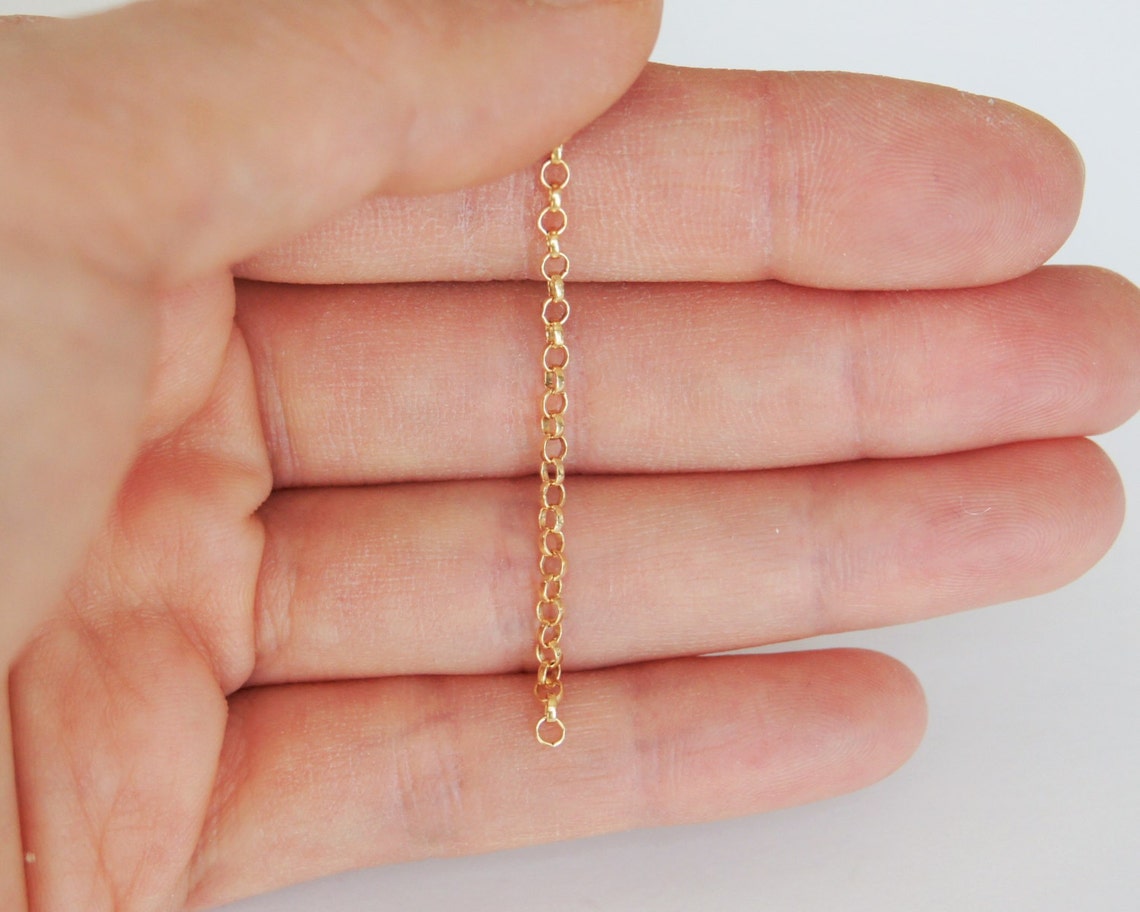 Gold Filled Rollo Chain Jewelry Chain by the Foot Footage | Etsy