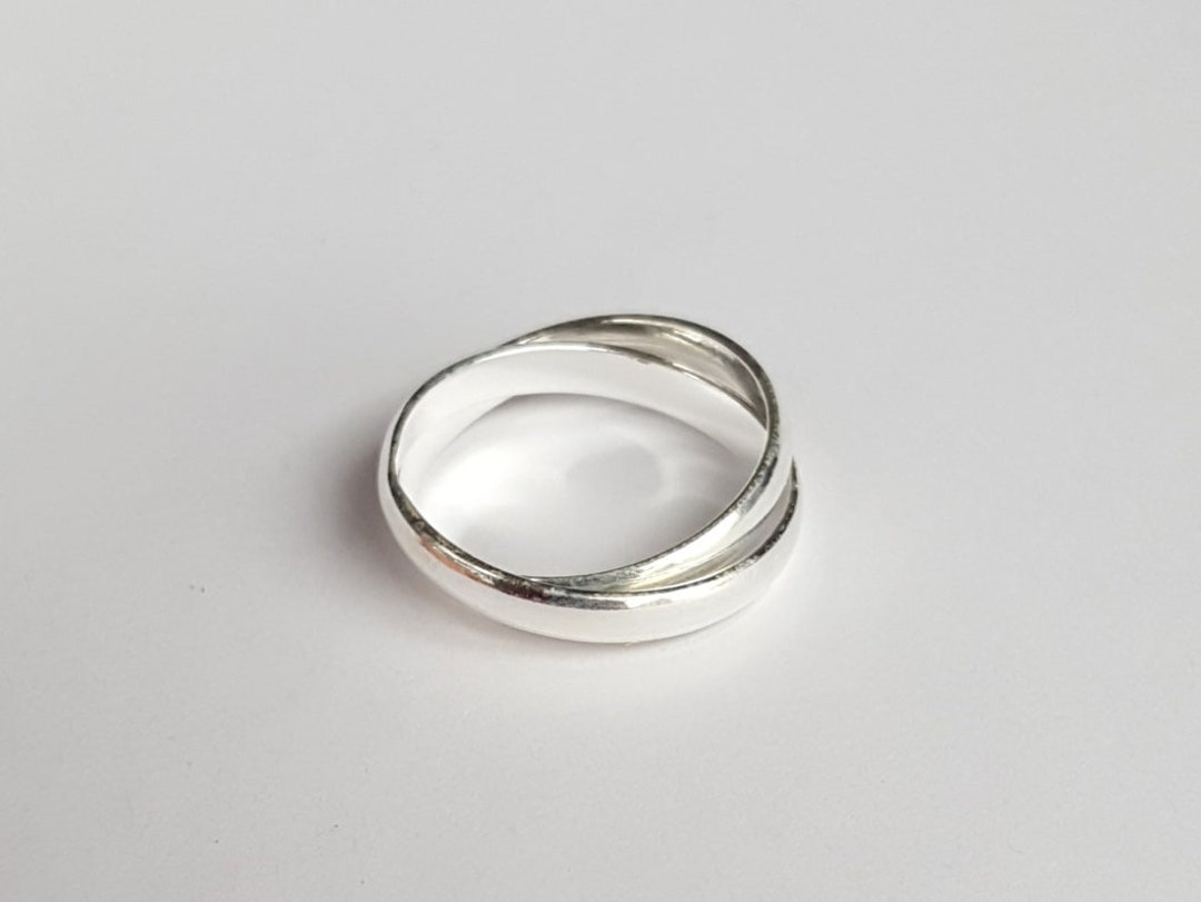 Sterling Silver Interlocked Rings, 2 Interlocking Rings, Size 6, Size 7 ...