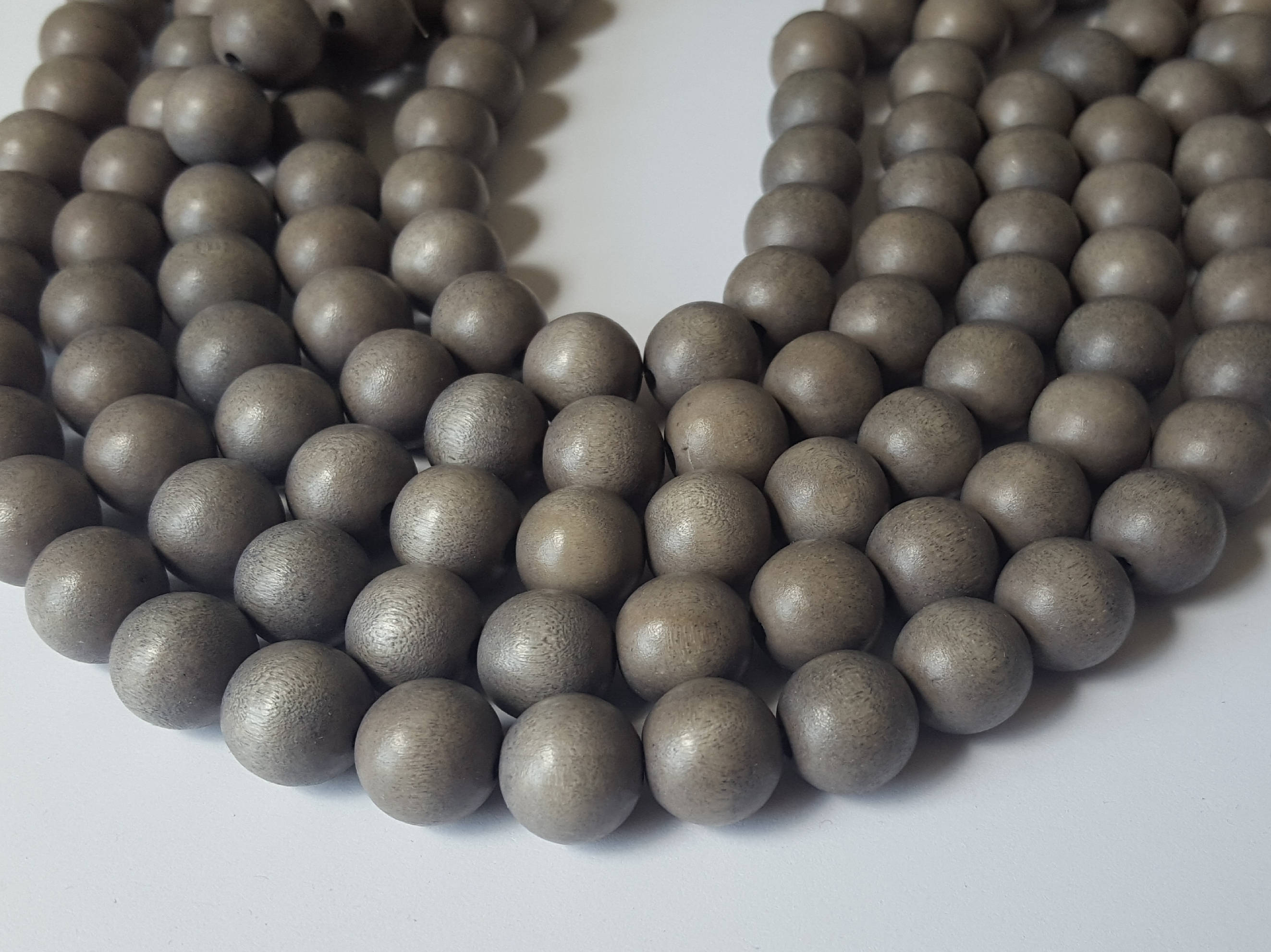 Bulk Orders Gray Beads Round Wood Beads 15mm Large Beads | Etsy