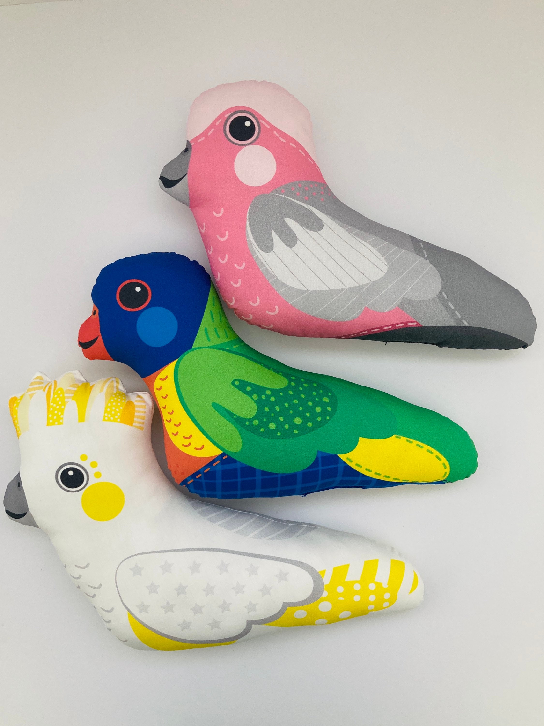 Australian Native Bird Stuffed Animal Soft Toy Set of 6. Magpie ...