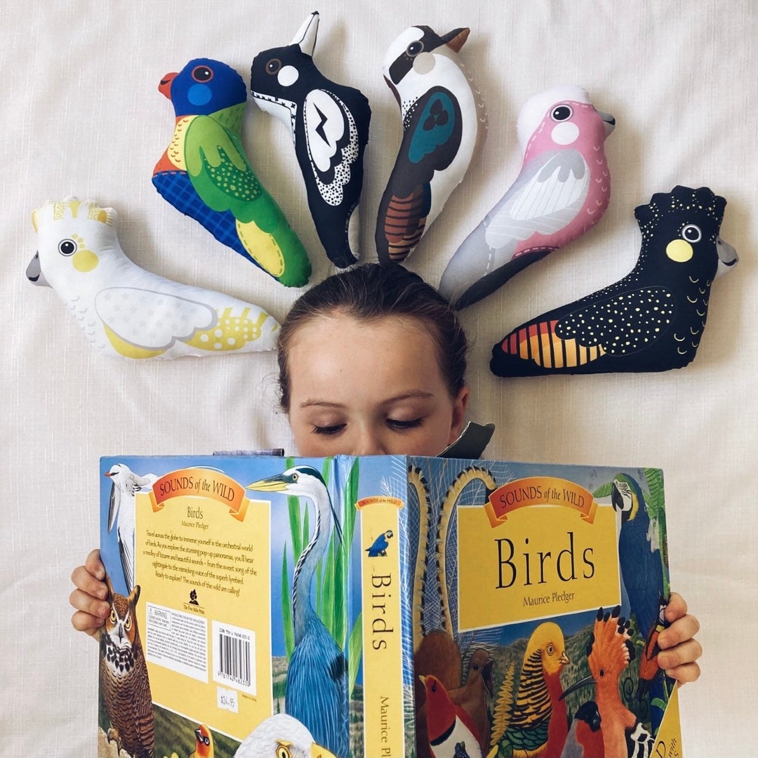 Australian Native Bird Stuffed Animal Soft Toy Set of 6. Magpie ...