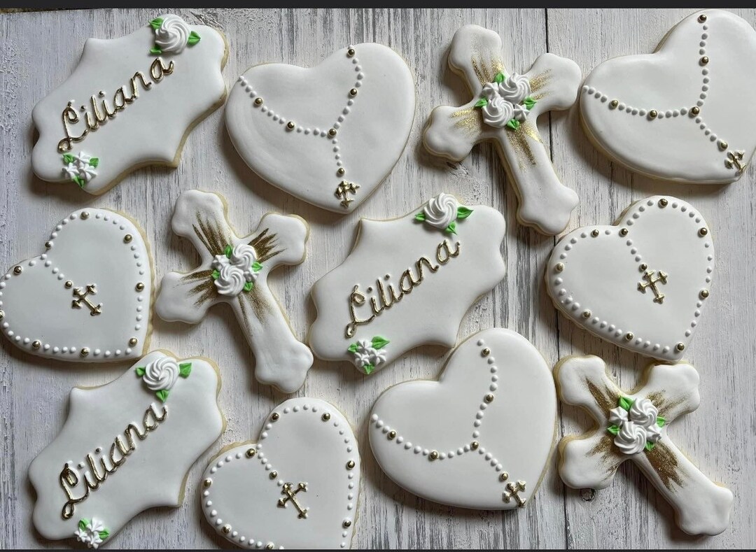 Baptism/first Communion Sugar Cookies Boy/girl 1-dozen - Etsy