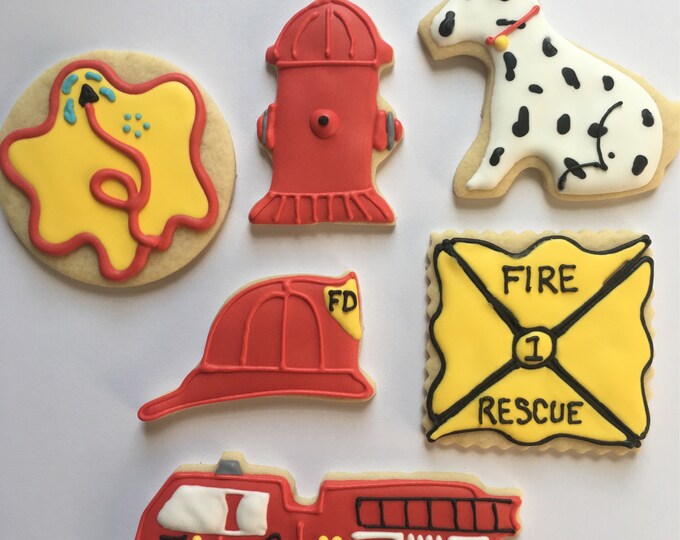 Fire Department Sugar Cookies 1 Dozen - Etsy