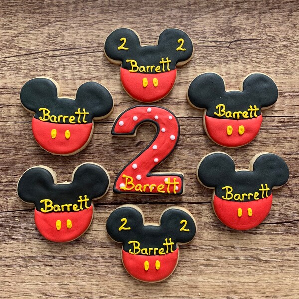 Mickey Mouse Cookies - Etsy