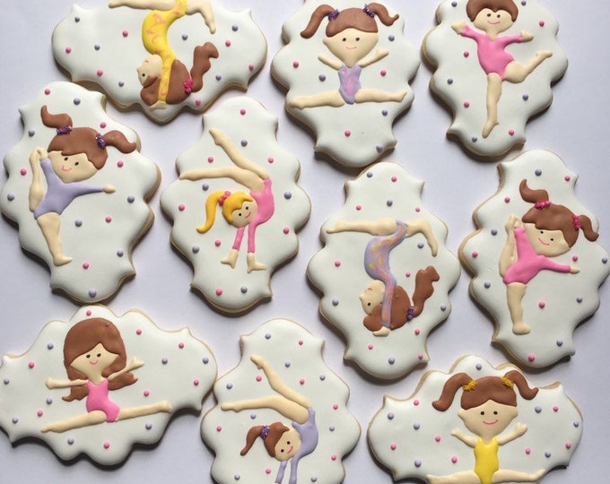 Gymnastic Cookies/birthday Party/favors 1-dozen | Etsy