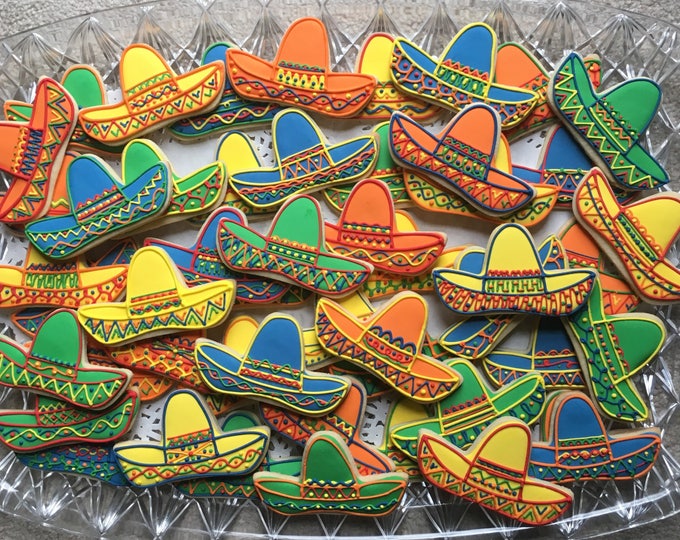 Sombrero Cookies - Etsy