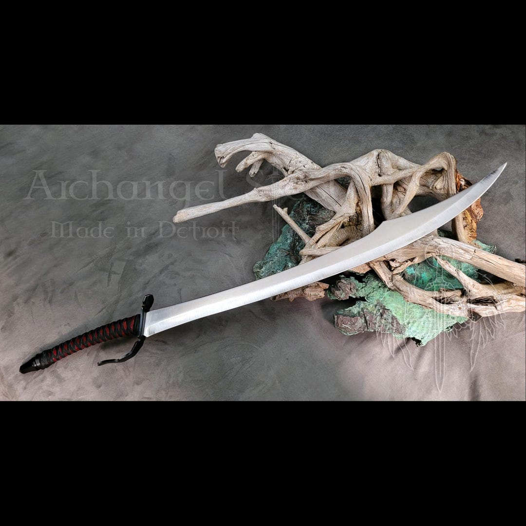 Large Scimitar Sword, Full Tang, High Carbon, Heat Treated Steel ...