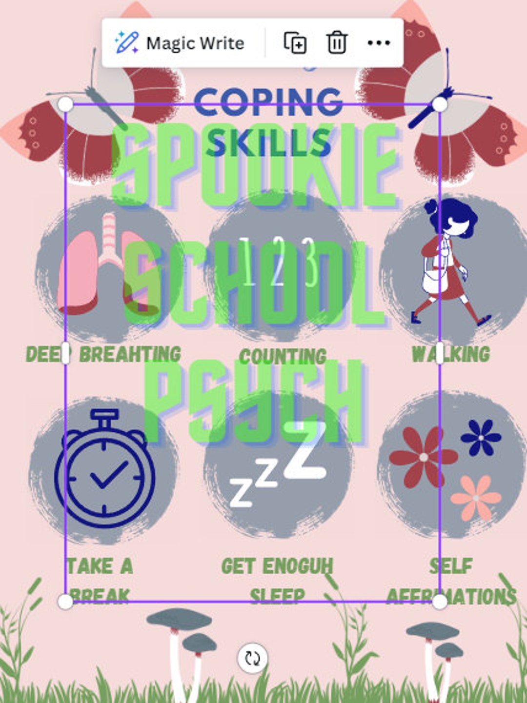 Coping Skills Poster/pdf ONLY - Etsy