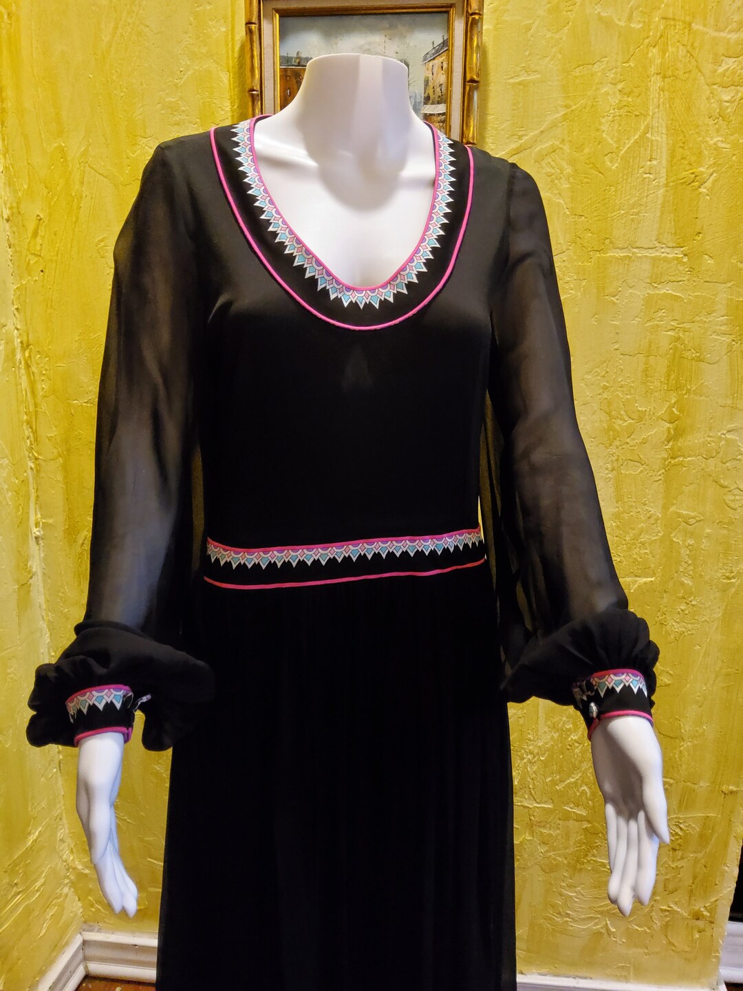 Vintage Silk Bessi Maxi Dress for Bonwit Teller - Etsy