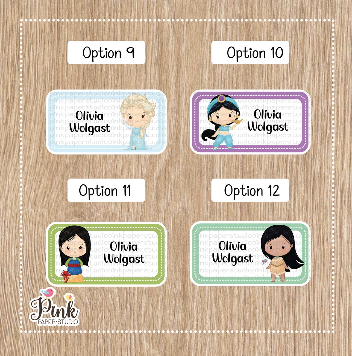 12 Stickers Princess Labels Cute Princess Back to School - Etsy