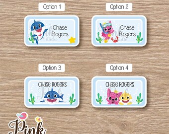 Baby Shark Labels - Etsy