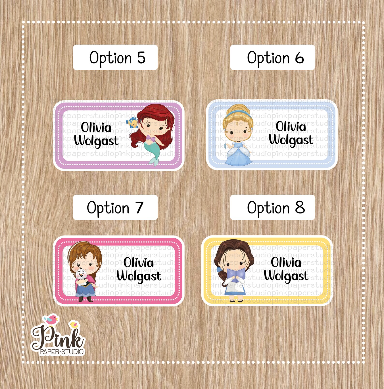 12 Stickers Princess Labels Cute Princess Back to School - Etsy