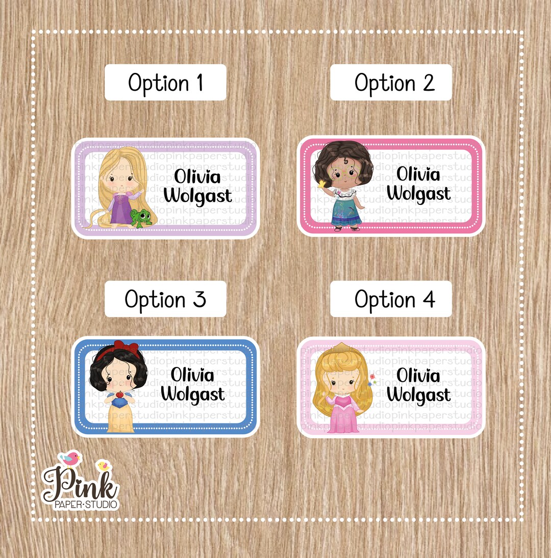 12 Stickers Princess Labels Cute Princess Back to School - Etsy