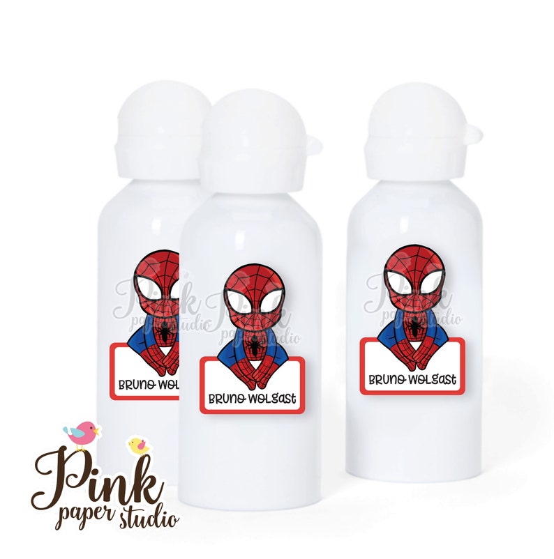 Spider-Man School name labels Labels for school School | Etsy