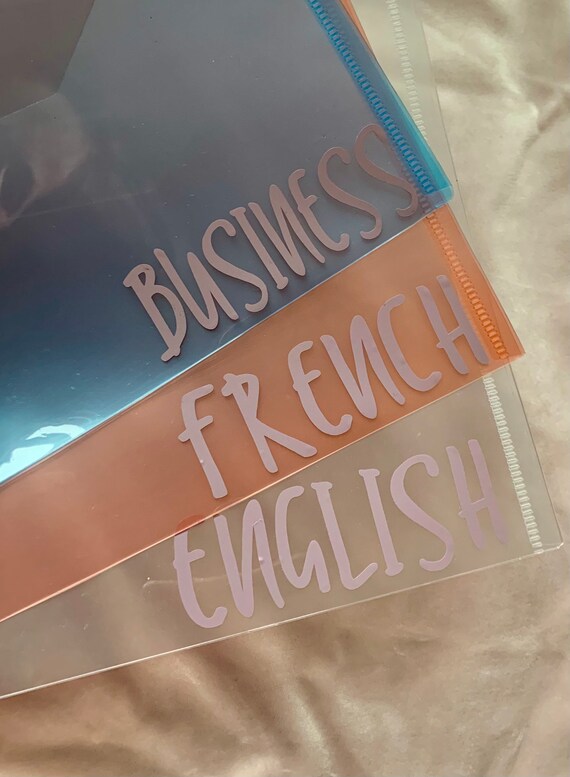 Back to School Personalised Subject Folder Labels Multi Use - Etsy UK