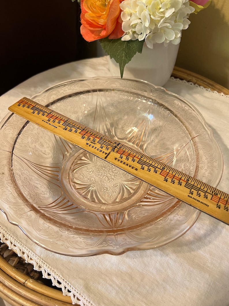 Hazel Atlas Pink Depression Glass Royal Lace Pattern 10 Bowl - Etsy