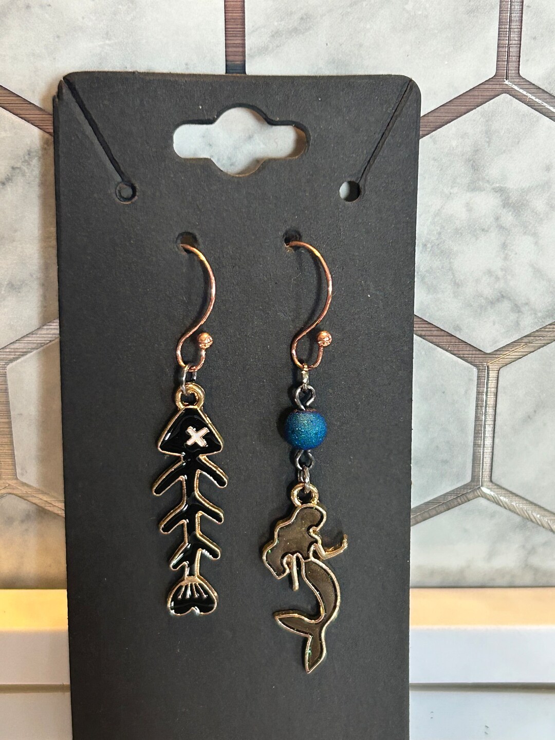 The Sea Life (mermaid & Bone: Black) - Etsy