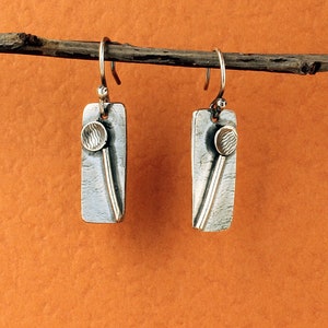 Wild Flowers - Designer Silver Earrings - Handmade Artisan Dangle ...