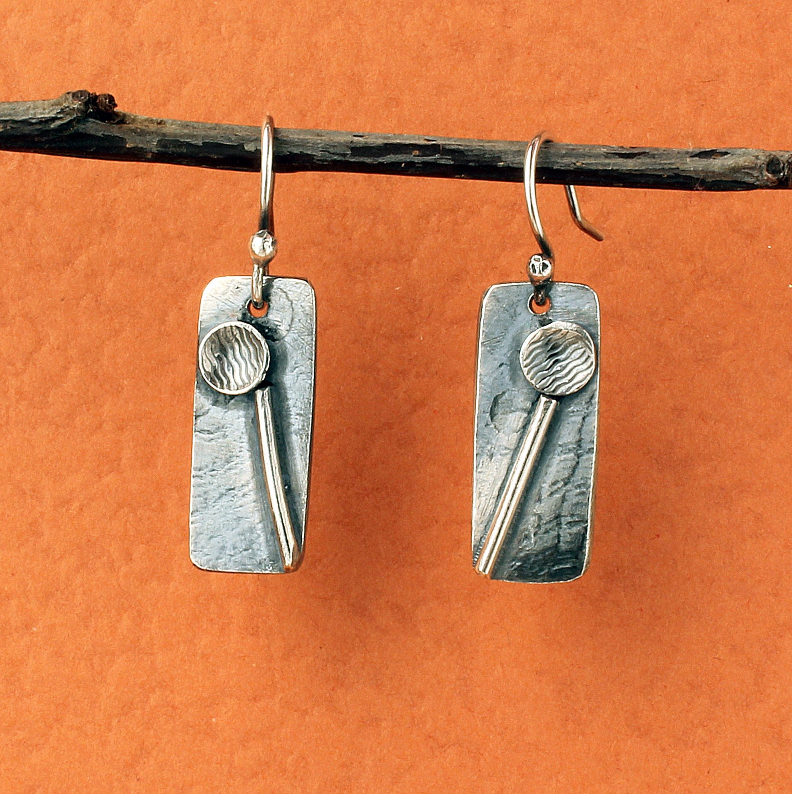 Wild Flowers - Designer Silver Earrings - Handmade Artisan Dangle ...