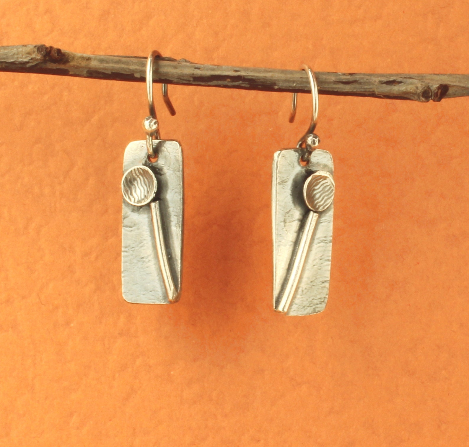 Wild Flowers Designer Silver Earrings Handmade Artisan Dangle Earrings ...