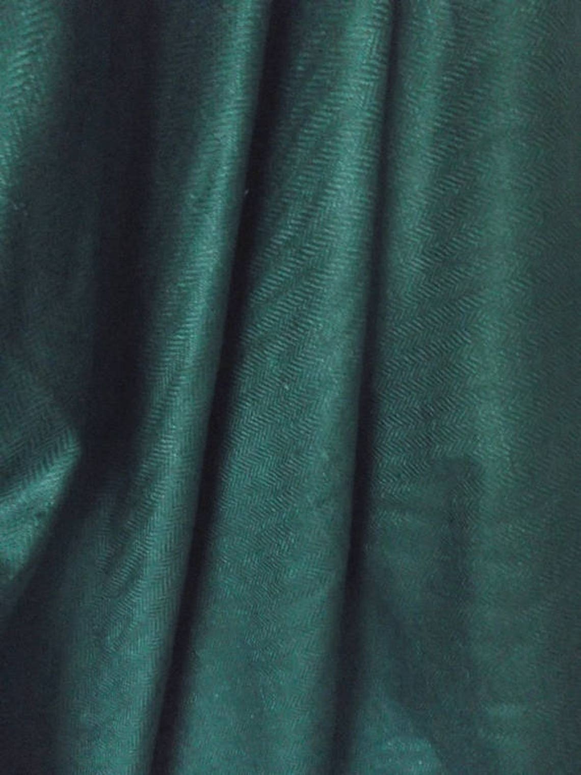 Turquoise Silk Herringbone Tweed Fabric - Etsy