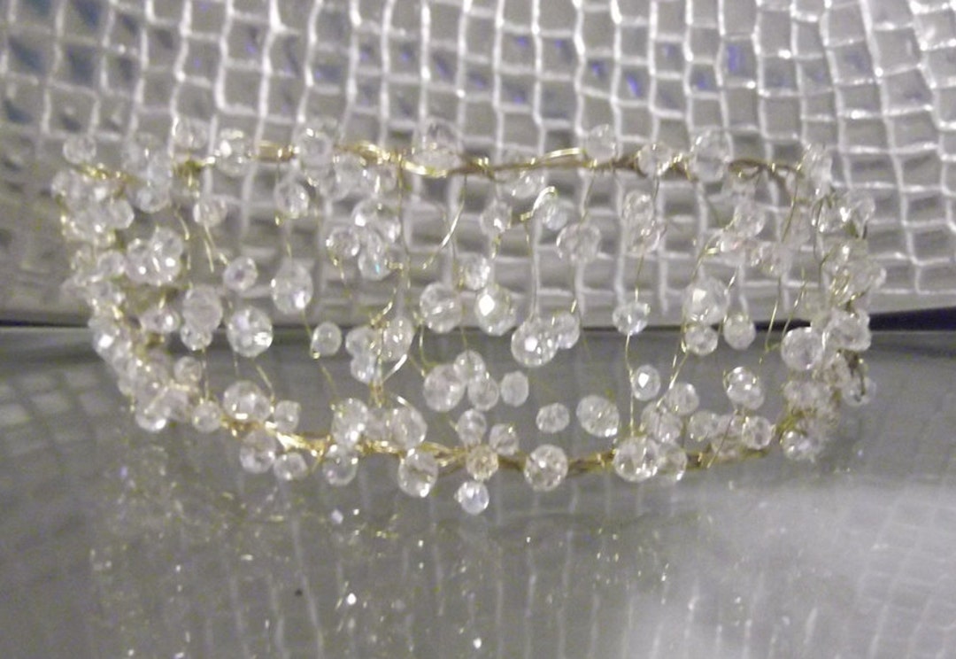 Wire Work Crystal Tiara, Available in Gold or Silver Wire. - Etsy