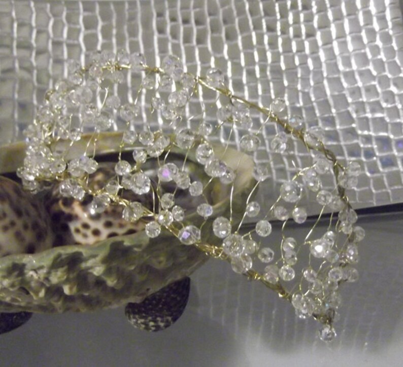 Wire Work Crystal Tiara, Available in Gold or Silver Wire. - Etsy