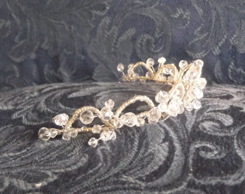 Handcrafted Crystal Tiara, Available in Gold or Silver Wire. - Etsy ...