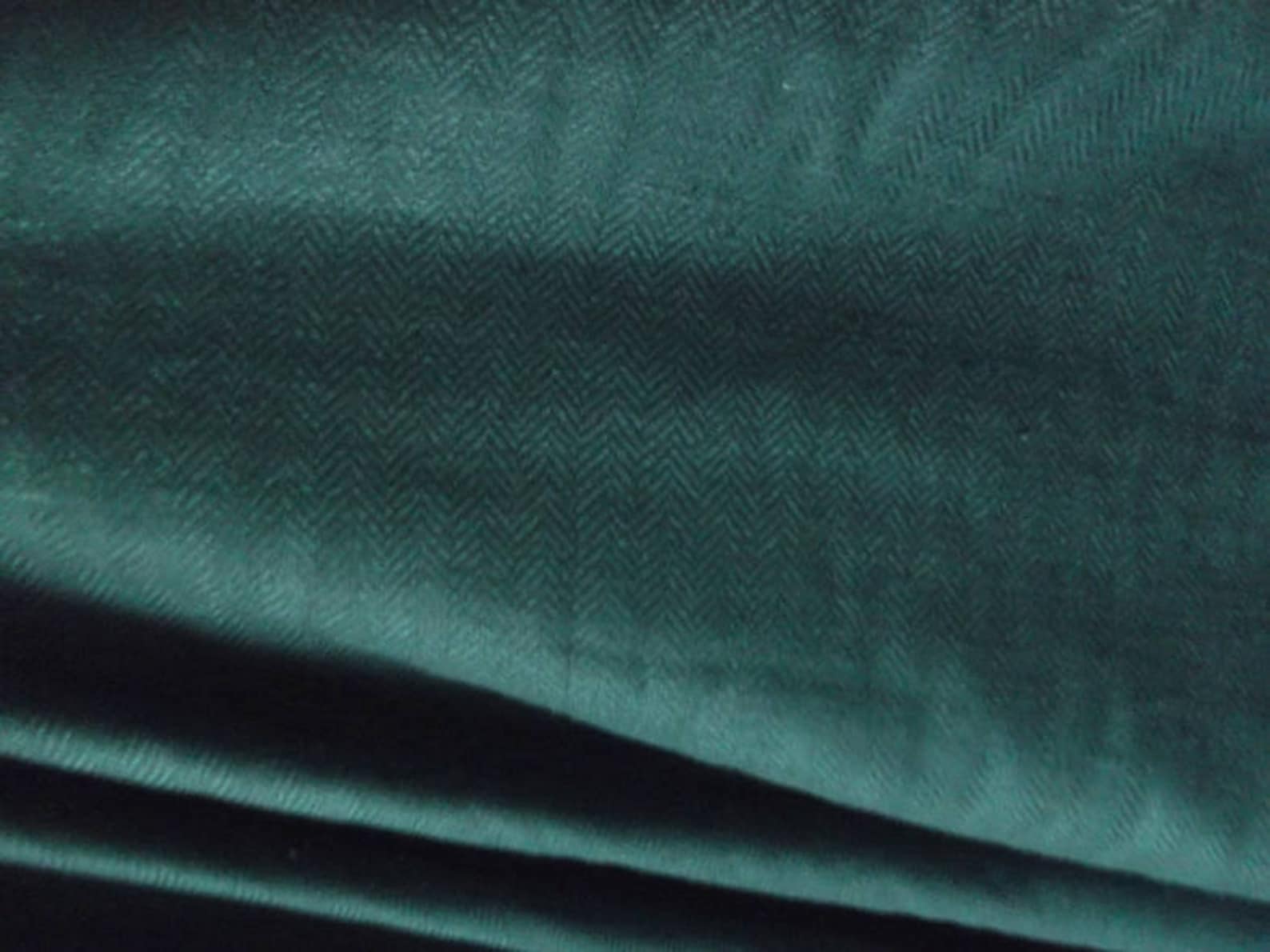 Turquoise Silk Herringbone Tweed Fabric - Etsy