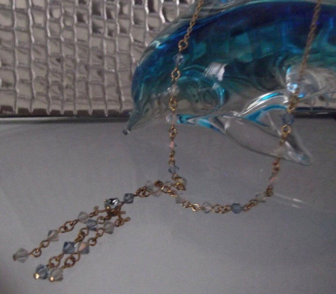 24ct Gold Clad Swarovski Crystal Chain Link Necklace - Etsy Australia